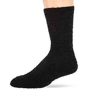 UGG mens Fincher Ultra Cozy Crew Casual Sock, Black, One Size US
