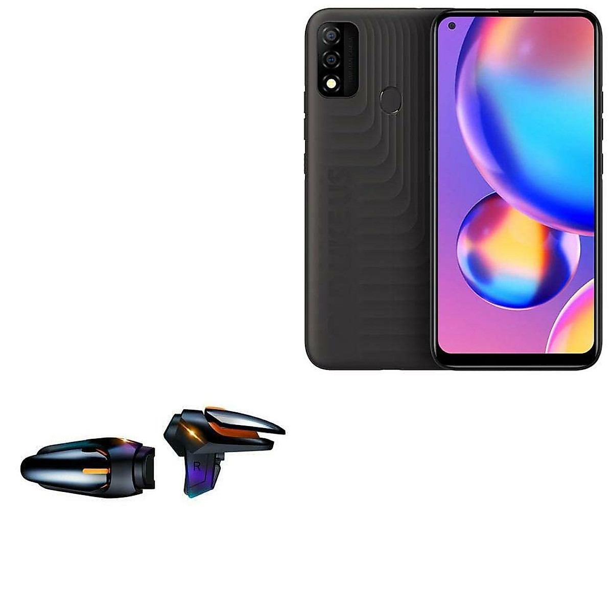 BoxWave Gaming Gear for BLU G51S (Gaming Gear by BoxWave) - Touchscreen QuickTrigger Auto, Trigger Buttons Autofire Gaming Mobile FPS for BLU G51S - Jet Black