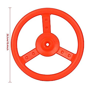 Vifemify Plastic Outdoor Playground Small Steering Wheel Toy Swing Set Accessories Kids Games Carnival Games Parts Sports(red)
