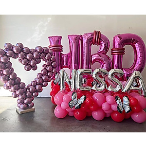 40 Inch Large Hot Pink Letter T Balloons Alphabet T Letter Balloons Foil Mylar Letter A Balloons for Birthday Party Anniversary New Year Graduation Wedding
