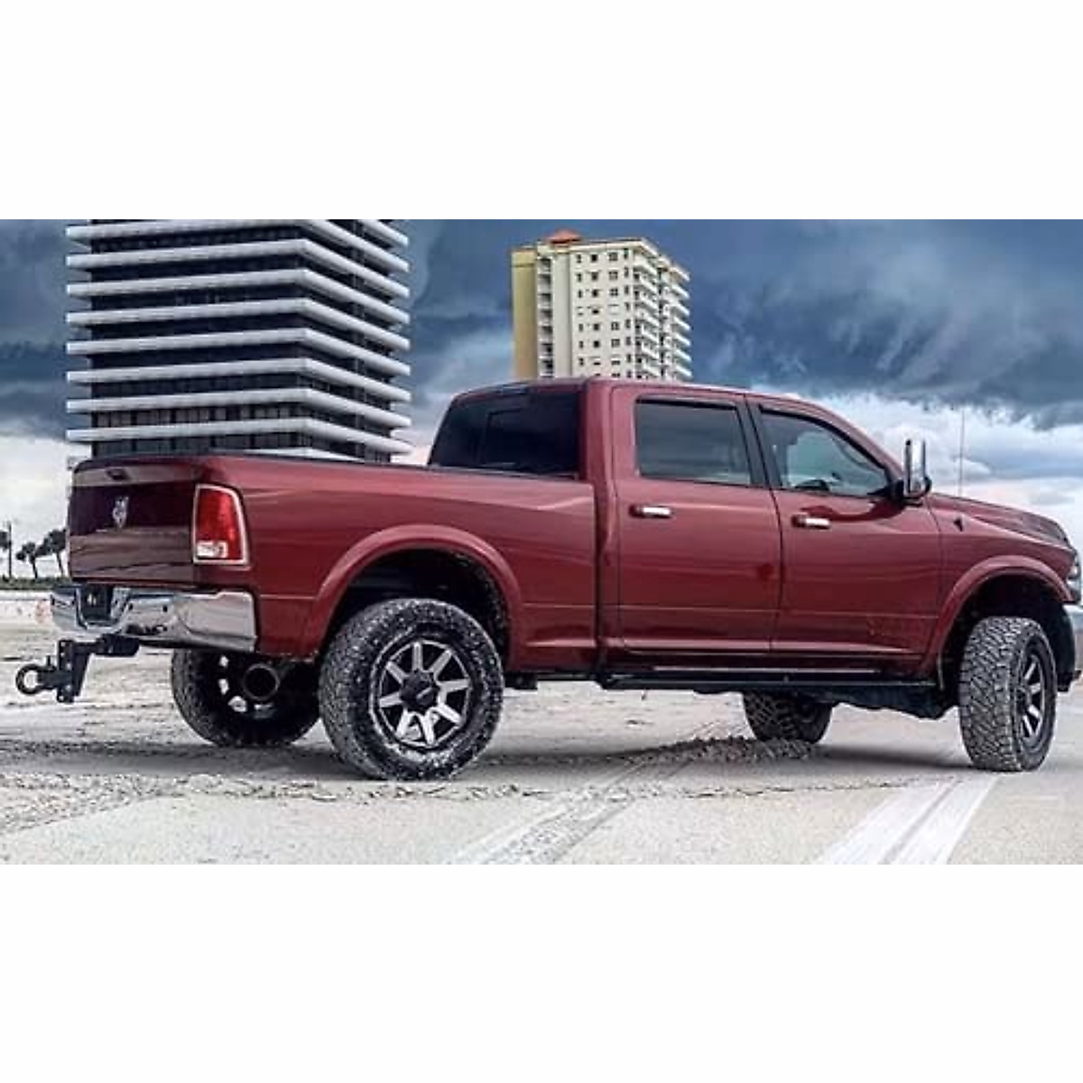 BulletProof Hitches 2.0" Adjustable Extreme Duty (30,000lb Rating) 6" Drop/Rise Trailer Hitch with 2" and 2 5/16" Dual Ball (Black Textured Powder Coat, Solid Steel)