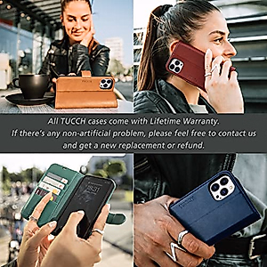 TUCCH Case for iPhone 13 Pro Max Wallet Case, RFID Blocking Card Slot Stand Phone Case with [Shockproof TPU Interior Case], PU Leather Magnetic Flip Cover Compatible with iPhone 13 Pro Max 6.7", Black