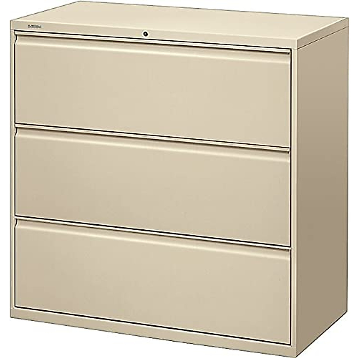 HON 893LL 800 Series Three-Drawer Lateral File, 42w x 19-1/4d x 40-7/8h, Putty