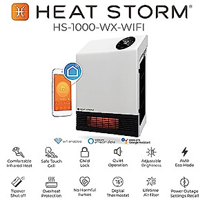 Heat Storm HS-1000-WX-WIFI Infrared Wi-Fi Heater, 1000 Watt