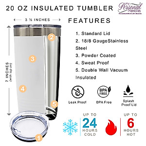 The Wedding Party Store, Custom Personalized Mr. and Mrs. 20 oz Double Wall Vacuum Insulated Tumbler - Customized