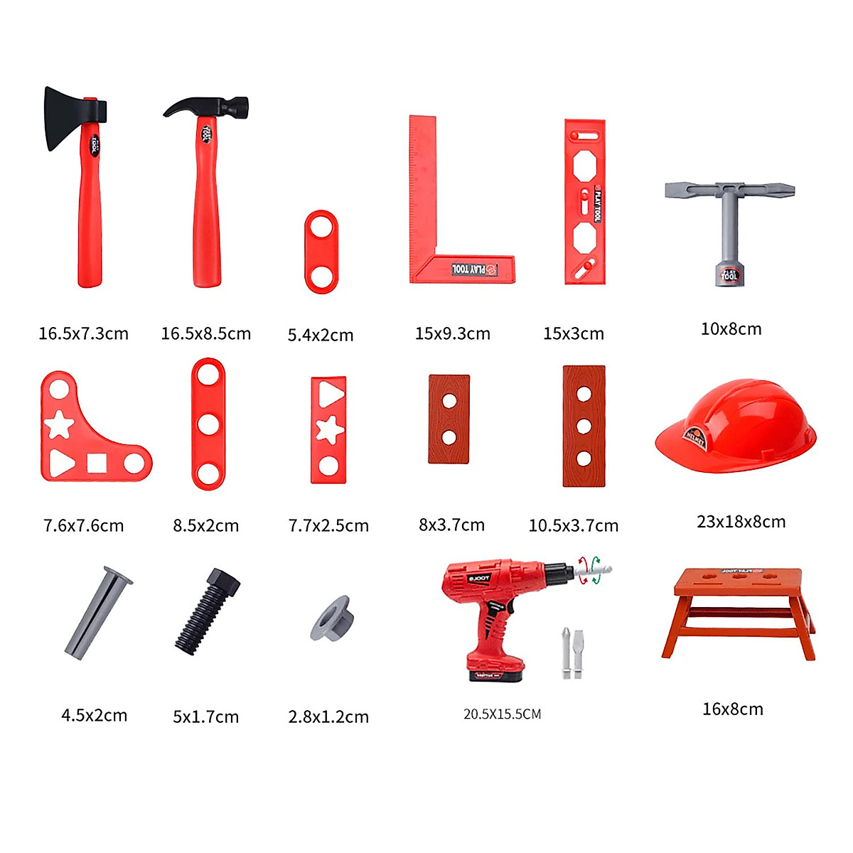 Kids Tool Set, 55 Pcs Kids Tool Set Pretend Play Kids Toys with Tool Box and Electronic Toy Drill, Toy Tools for Toddler Boys Girl Kid Child Ages 3+