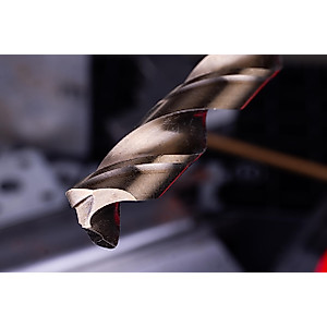 NordWolf 7-Piece M35 Cobalt Drill Bit Set for Stainless Steel, Hard Metals & Cast Iron, Jobber Length with 1/4" Hex Shank, SAE Sizes 1/8"(x3)-3/16"(x2)-1/4"(x2)