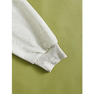 SOLY HUX Women's New York Letter Graphic Sweatshirt V Neck Long Sleeve Casual Pullover Tops Light Grey Letter L