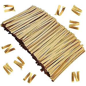 IFAMIO 1000 Pcs 4 Inch Kraft Paper Twist Ties for Cello Bags Treat Bags Gift Packaging Bread Cookie Candy Cake Bags