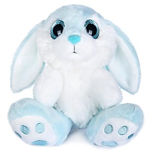 My OLi 8.5" Plush Bunny Stuffed Rabbit Floppy Ear Sitting Bunny Stuffed Animal Gray Plush Toy Gifts for Babies Kids Boys Girls