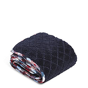 Vera Bradley Women's Fleece Solid Throw Blanket, Patriotic Plaid, 80 X 50