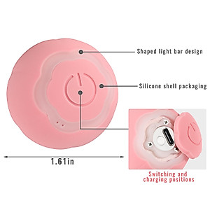 CyperGlory Interactive Cat Smart Ball Toy 2.0, Automatic Power Rolling Ball with Colorful Lights & Floral Design, USB Rechargeable, Activate Natural Hunting Instincts, Perfect Indoor Playmate (Pink)