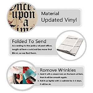 KIKIDOR Fairy Tale Book Backdrop Once Upon A Time Old Castle Royal Family Princess Romantic Storybook Photography Background Wedding Bride Shower Party Decor Portrait Photo Booth Props 10x7ft ZYKI0218