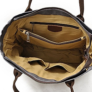 peacechaos Women's Canvas Waterproof Shoulder Hand Bag Tote Bag Purse Handbag (Army Green)