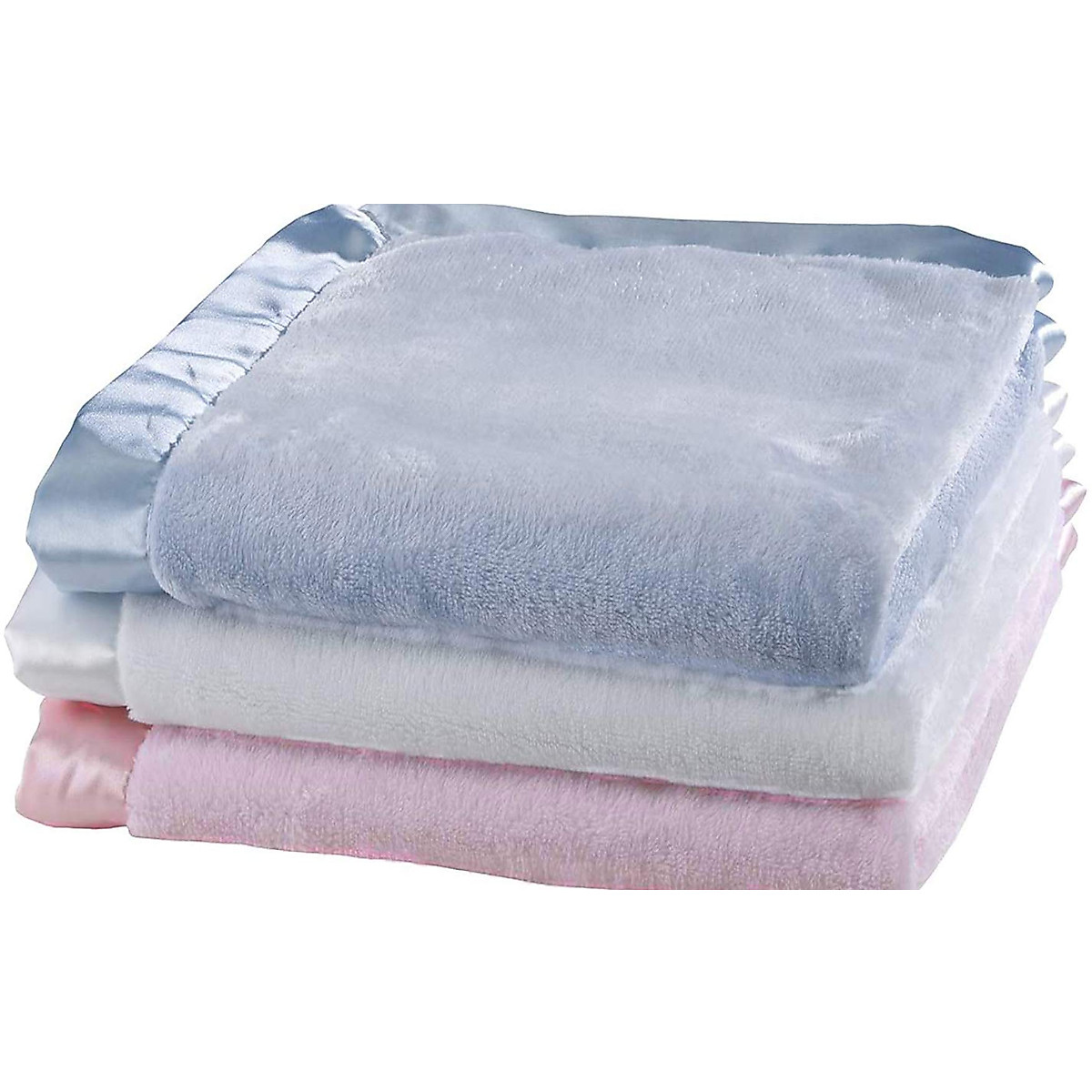 Personalize It Milestone Baby Blanket (Pink, 40 x 30) Custom Baby Girl Name Luxe Satin Trim Edge Double Sided Polar Fleece