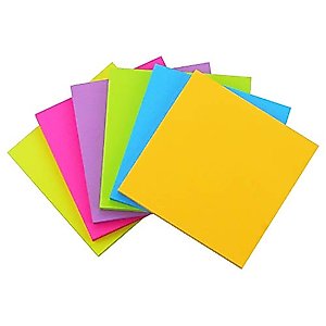Early Buy Sticky Notes 6 Bright Color 6 Pads Self-Stick Notes 4 in x 4 in, 70 Sheets/Pad