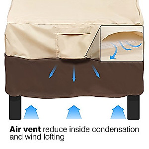 Vailge Patio Chair Covers, Lounge Deep Seat Cover, Heavy Duty and Waterproof Outdoor Lawn Patio Furniture Covers (2 Pack - Large, Beige & Brown)