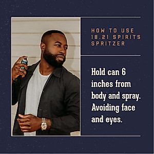 18.21 Man Made Men’s Spirits Spritzer Absolute Mahogany, 3.4 oz. - Long-Lasting All Over Body Spray with Masculine Aromatics - Gifts for Him