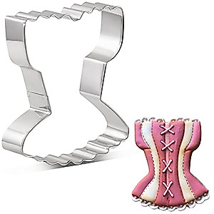 KENIAO Corset Dress/Bathing Suit Cookie Cutter, 3.5", Stainless Steel