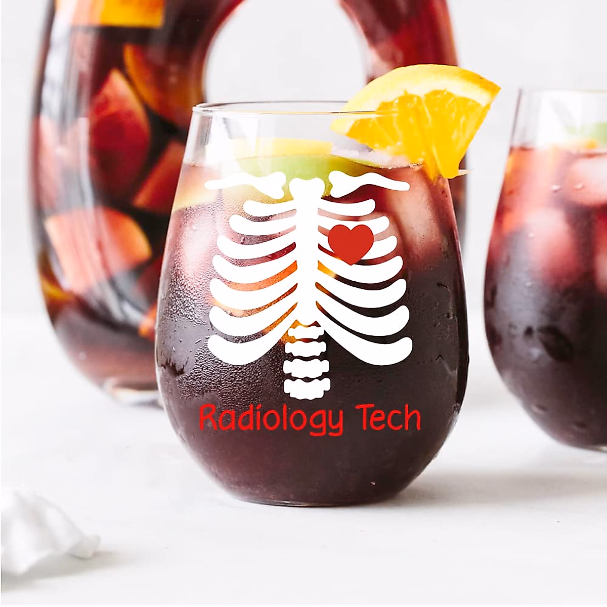 AGMDESIGN Funny Two Sided Good Day Bad Day Don't Even Ask Radiology Tech Wine Glass, Gift for Doctor, Medicine, Assistant, Physician, Nurse, Students, Graduation Gifts for Men Women