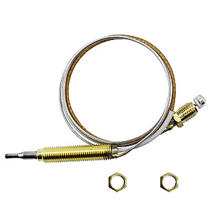 MENSI Universal M8X1 Thermo Couple Sensor Temperature Flame Safety for Propane Natural Gas Fire Pit, Fireplace 24"