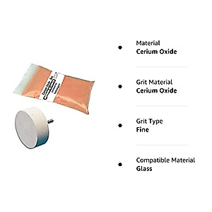 Cerium Oxide Glass Polishing Kit, Glass and Windshield Scratch Removal Kit, 8 Oz of Gordon Glass Cerium Oxide Polishing Powder, 3 inch Felt Polishing Buffing Wheel