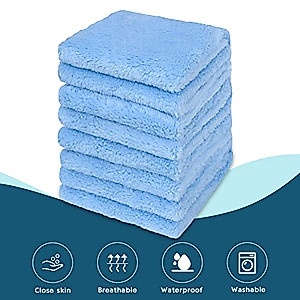 EASTARTIST Burp Cloths for Baby - 20" by 10" Ultra Absorbent Burp Cloth, Hand Washcloths, Newborn Towel - Milk Spit Up Rags -Burp Cloths for Unisex,Boy, Girl-Burp Cloths Set(Blue,8 Pack)