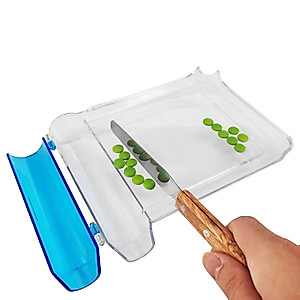 Medarchitect Right Hand Pill Counting Tray with Spatula (Clear - Wood Handle)