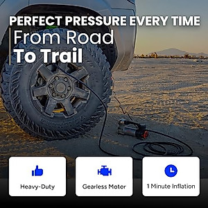 VIAIR Digital EVC85P - Portable Air Compressor Tire Inflator for Car, SUV & Truck | Preset Automatic Shut Off Feature | 12V Road Tire Pump Air Compressor 60 PSI