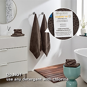 BEDSURE White Bath Towels Set for Bathroom - 2 Bath Towels, 2 Hand Towels, 6 Washcloths, Cotton Hotel Quality Absorbent 10 Pack Bath Linen Towel Sets