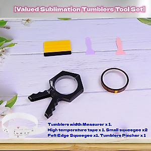 WAQONUY Pinch for Perfect Tumbler Clamp,Sublimation Tumblers Pinch,for 20 Oz Sublimation Blanks Tumblers Pinch for Perfect Clamp for Sublimation Paper and Glass Supplies(Black 2.0)