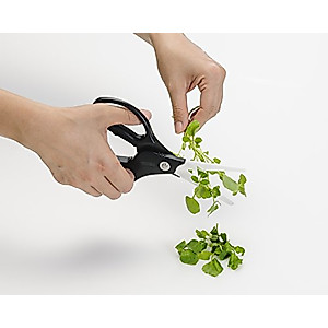 Kyocera Ceramic Scissors, Overall length 7.2" with 2.7" Long Blades, Black Handle With White Blades