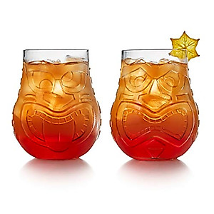 Libbey Tiki Split Tumbler Glasses, 15.75-ounce, Set of 4