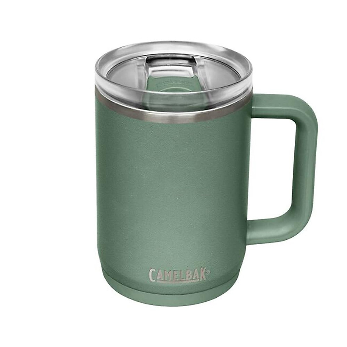 CamelBak Thrive Leak-Proof 16 oz Mug, Insulated Stainless Steel - For travel, coffee, tea, hot beverages - Spill Proof - Cup-holder Compatible, Moss