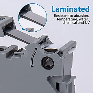 WEEMAY Compatible Label Tape Replacement for 9mm 0.35 Laminated White Tape TZ-221 TZ221 TZe221 TZe-221 Black on White 9mm 3/8 TZ Tape for PTouch PT-D210 PT-D200 PT-H110 PT-D400 PT-D600 Label Maker, 5P