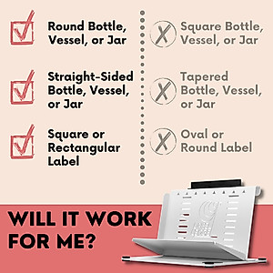 Label Ledge - Made in USA - Precise Label Applicator Bottle & Jar-Labeling Must-Have, Manual Labeling Machine for Bottle Labels Made by Label Makers, for Vessels for Wine/Beer, Labeling Wizard Tool