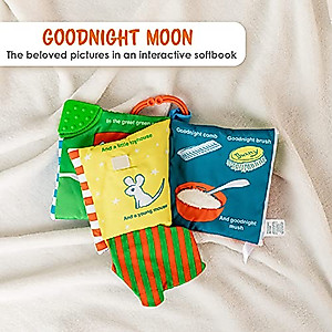 KIDS PREFERRED Goodnight Moon Soft Book with On The Go Clip, 5 Inches