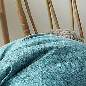 Pack of 2 Decorative Outdoor Waterproof Pillow Covers for Patio Tent Garden Balcony Farmhouse Sunbrella Outside Square Lumbar Pillow Cover Case 12*20 inch (Blue-Green)