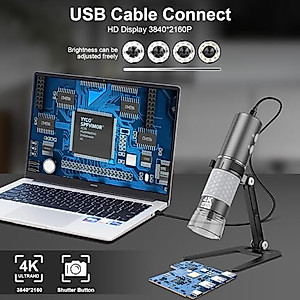 Bysameyee 4K HD Wi-Fi Wireless Digital Microscope Camera Magnifier, Compatible for iPhone, iPad, Android Phones and PC