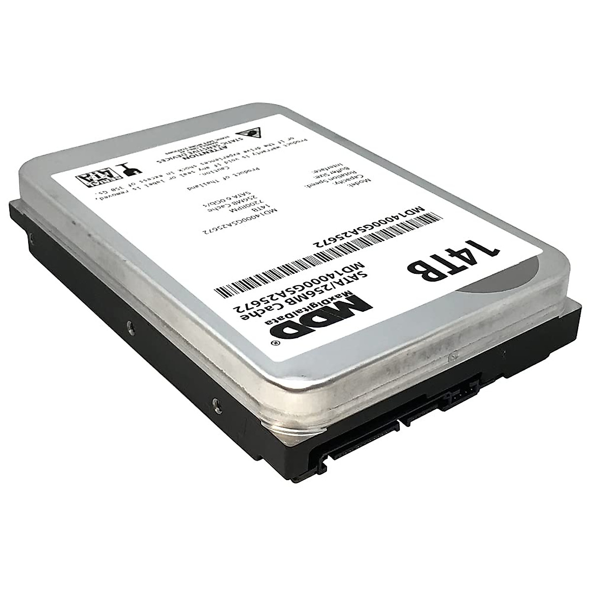 MaxDigitalData (MD14000GSA12872) 14TB 7200RPM SATA 6Gb/s 256MB Cache 3.5inch Internal Desktop Hard Drive - 3 Years Warranty