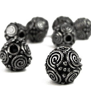 Asgard Pewter Spiral Granulated Beard or Hair Beads- Twin Packet