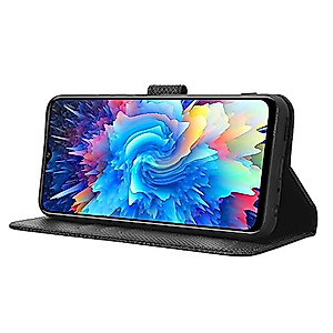 Elubugod Case for Infinix Hot 20 5G Leather Case Cover,PU Leather flip Cover Case for Infinix Hot 20 5G X666B Case Cover Black