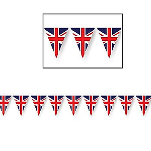 English Union Jack England UK Party Supplies Decorations Set Kit Pack Door Cover Pennant Banner Table Cover United Kingdom of Great Britain Bundle