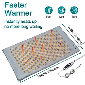 Heating Pad for Back Pain Relief, CAROMIO 33"x17" Extra Large Electric Heating Pads for Cramps Neck and Shoulders, Moist & Dry Heat Therapy,2H Auto Off,4 Temperature Settings,Machine Washable