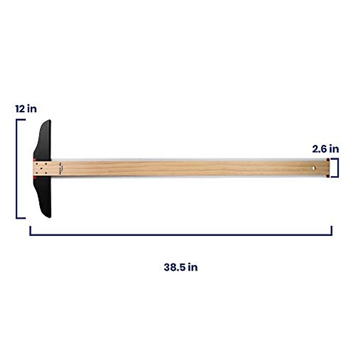 Pacific Arc 36 Inch T Square, Traditional Maple Blade with Acrylic Edge