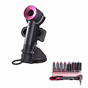 Stand Holder for Dyson Supersonic Hair Dryer Diffuser Nozzles and Wall Mounted Holder for Dyson Airwrap Styler Accessories Storage Stand Rack Bracket with Adhesive for Home Bedroom Bathroom Organizer