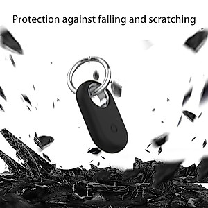 2023 New 2-Piece Silicone Full-Body Shockproof case is Specially Designed for Galaxy SmartTag2 case Keychain Smart Tag 2 case, which is Suitable for Keys, Wallets, suitcases, Backpacks (Black(2))