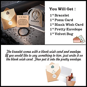 KINGSIN Nephew Bracelet Gifts from Auntie Aunt Uncle Nephew Ever Adult Birthday Christmas Graduation valentines day Anniversary Father's Day Nephew Gift