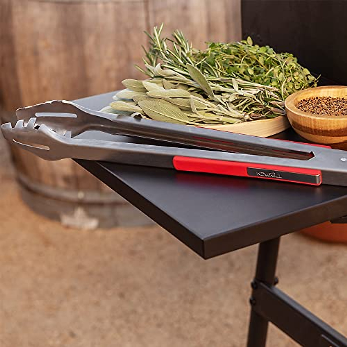 Nexgrill 17.5 Charcoal Barrel BBQ Grill with Side Shelf, Barbecue Grill, for Outdoor Cooking, Camping, Patio, Garden, Backyard, Black, 810-0063