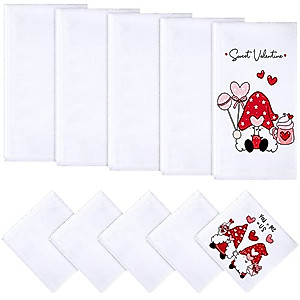 Sublimation Blank Towels, DIY Microfiber Kitchen Towels, Modern Multi Purpose Dish Towels for Kitchen Cleaning, 16 x 24 Inch, 12 x 12 Inch (White,10 Pieces)